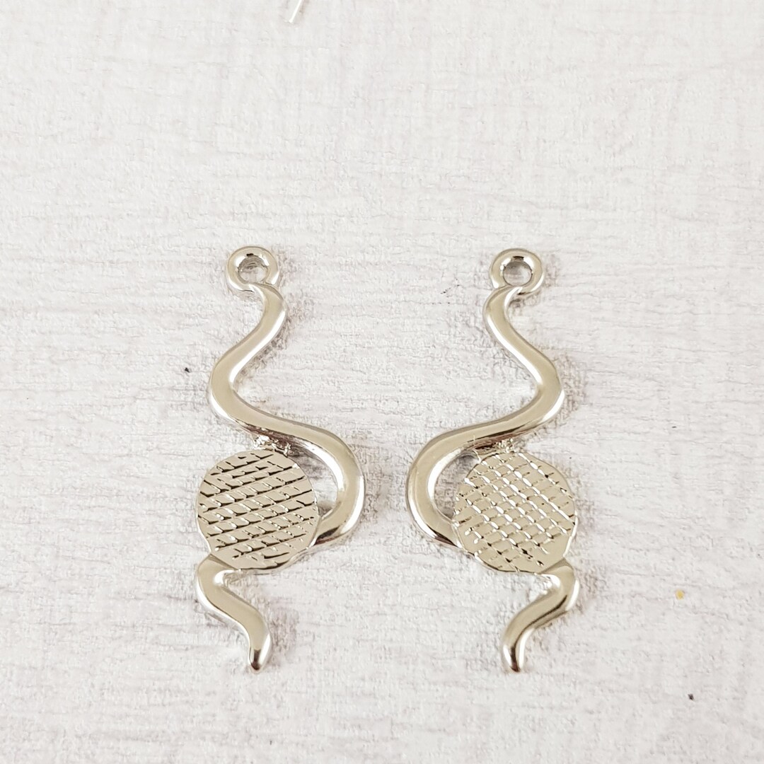 Glue on Earring Setting, Cabochon Setting, Earring Mount, Silver Plated ...