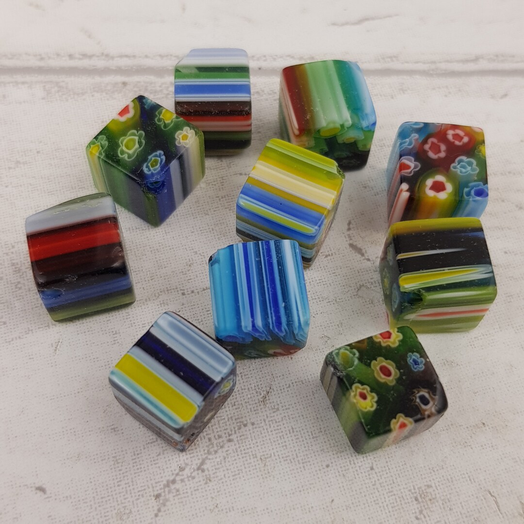 10mm Square Millefiori Glass Italian Beads B54 - Etsy