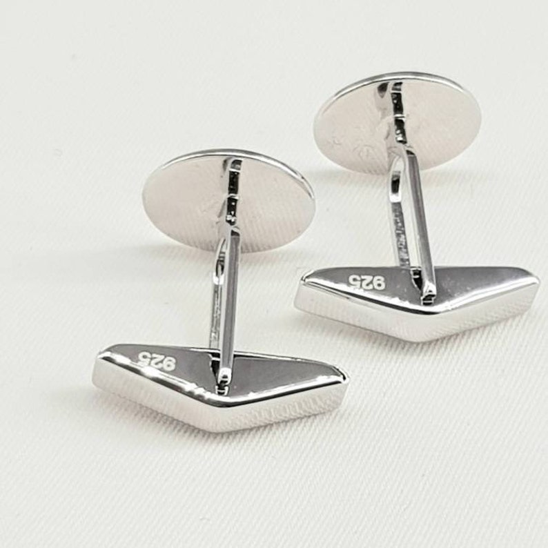 Cufflinks Findings Blanks Sterling Silver Rhodium Plated - Etsy