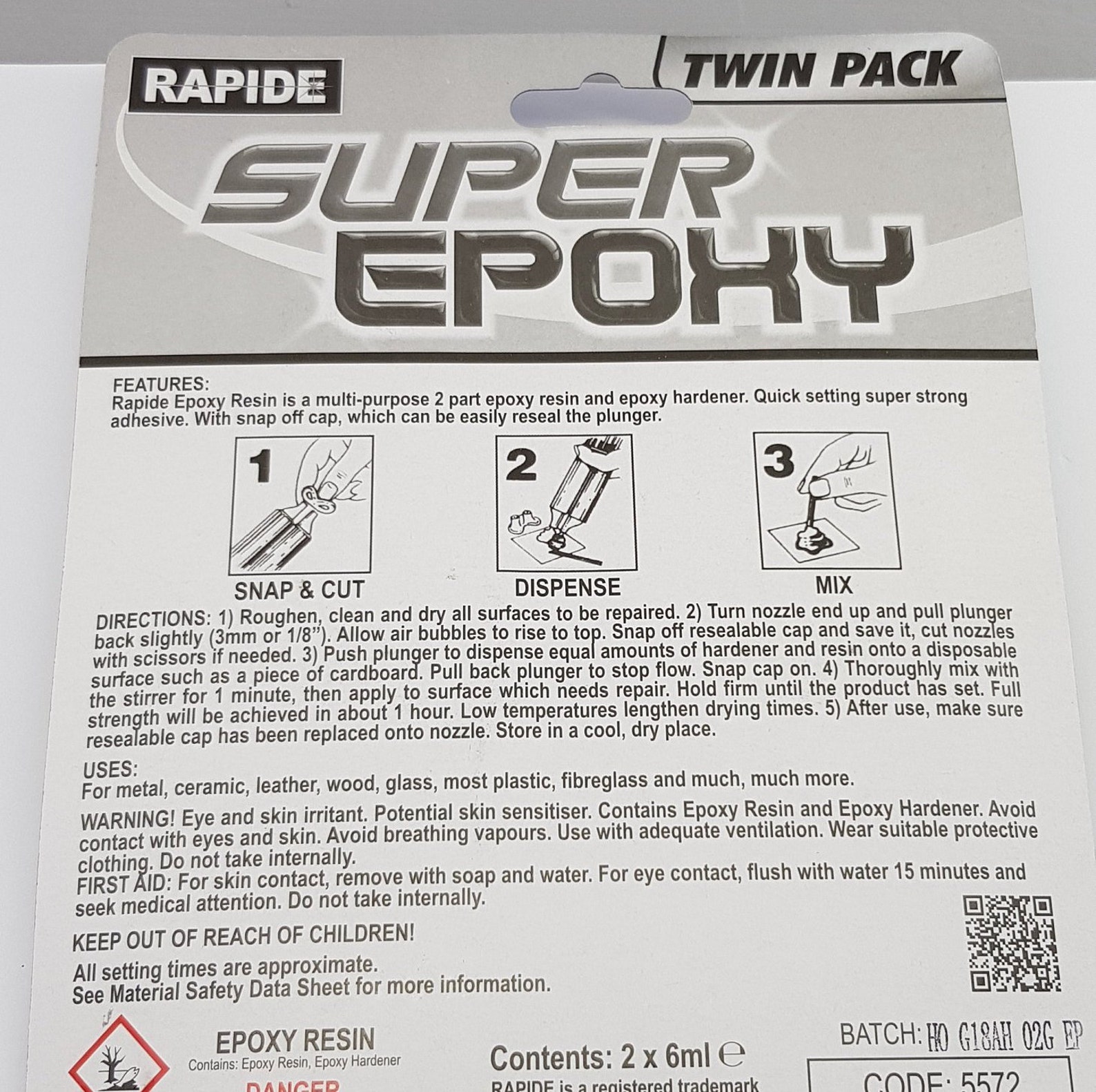 Epoxy Two Part Glue 2 X 6ml Tubes - Etsy UK