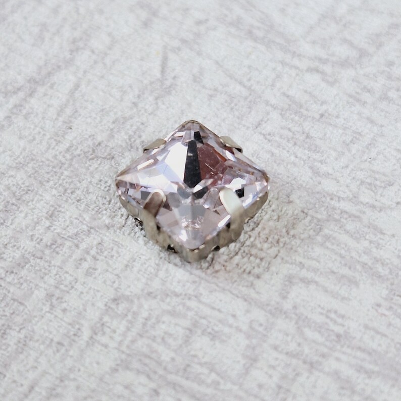 10mm Square Rhinestone Sew on Glass Crystal, Silver Flat Back - Etsy