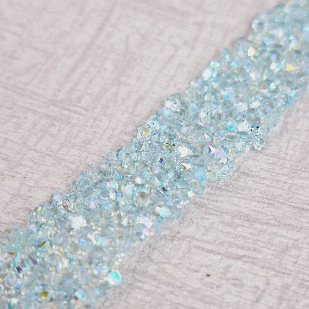 1 Meter of Self Adhesive Tape, Rhinestone Ribbon, Crystal Tape 15mm ...
