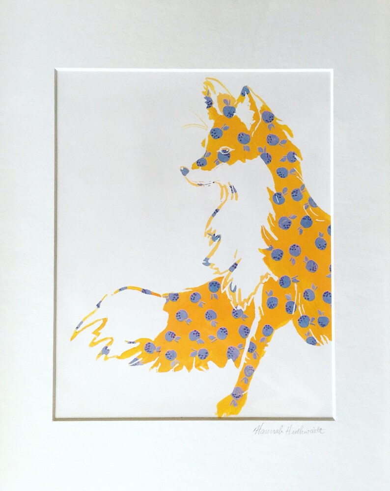Plum Fox Print Woodland Animals Forest Animal Nursery - Etsy