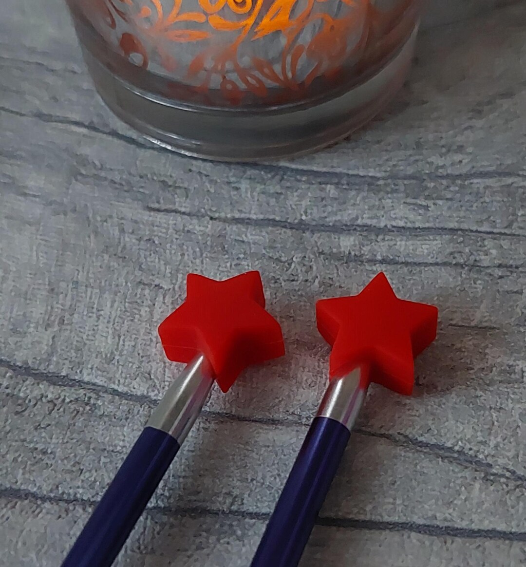 Mini Red Star/christmas Star Knitting Needle Stitch Stoppers/ Point ...