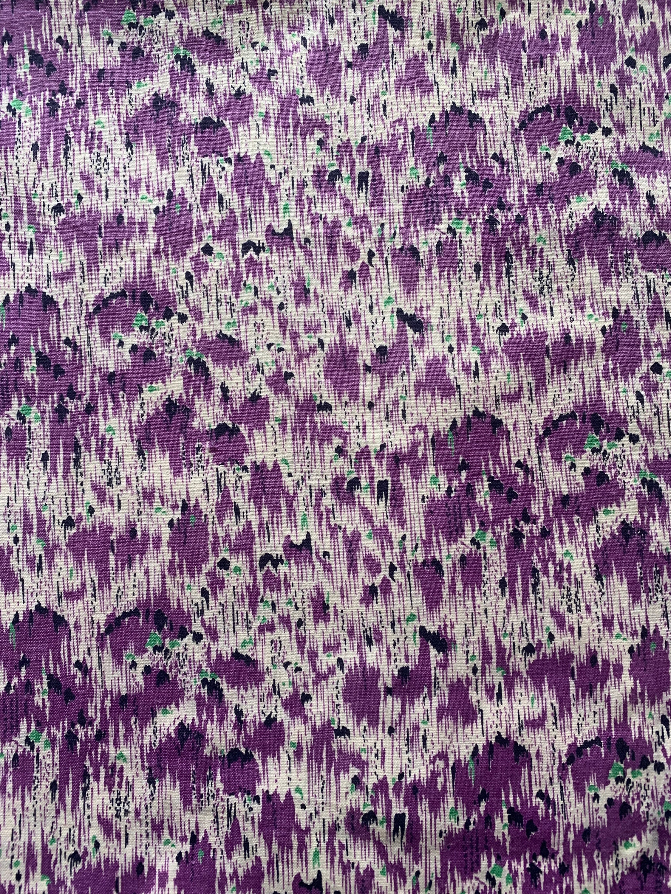 Vintage French Abstract Design Fabric , 245cm Length, Dressmaking ...