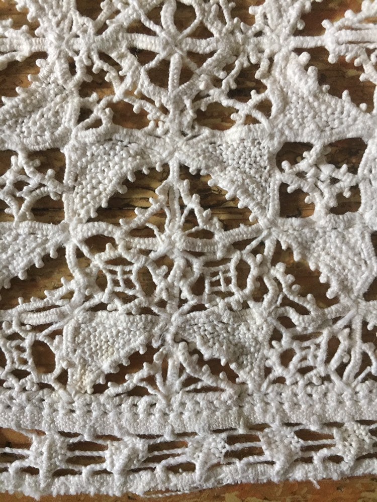 Vintage wide length of handmade lace 390cm length craft | Etsy