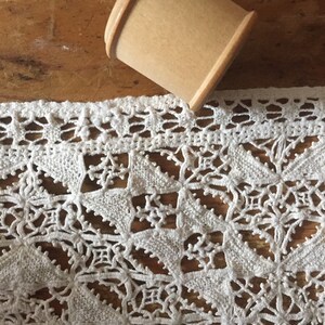 Vintage wide length of handmade lace 390cm length craft | Etsy
