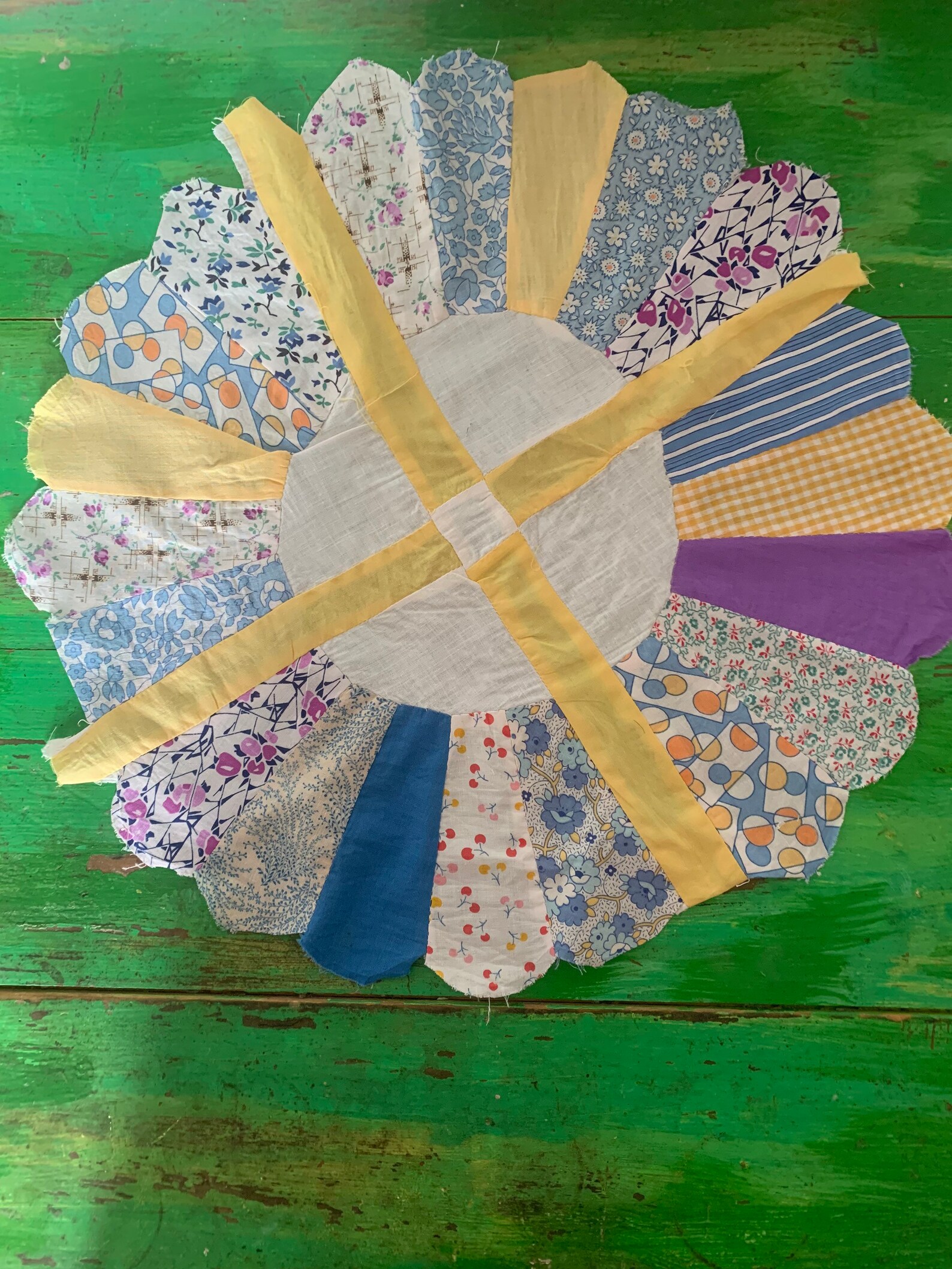 Set of two vintage patchwork shapes each approx 39cm | Etsy