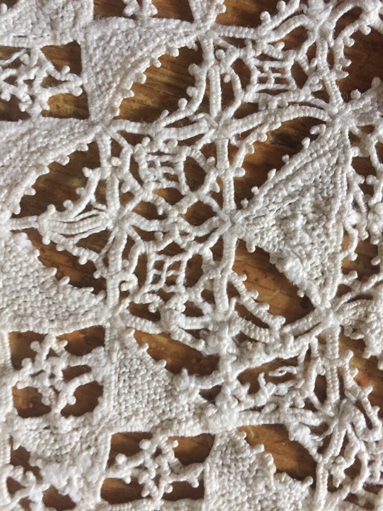 Vintage wide length of handmade lace 390cm length craft | Etsy