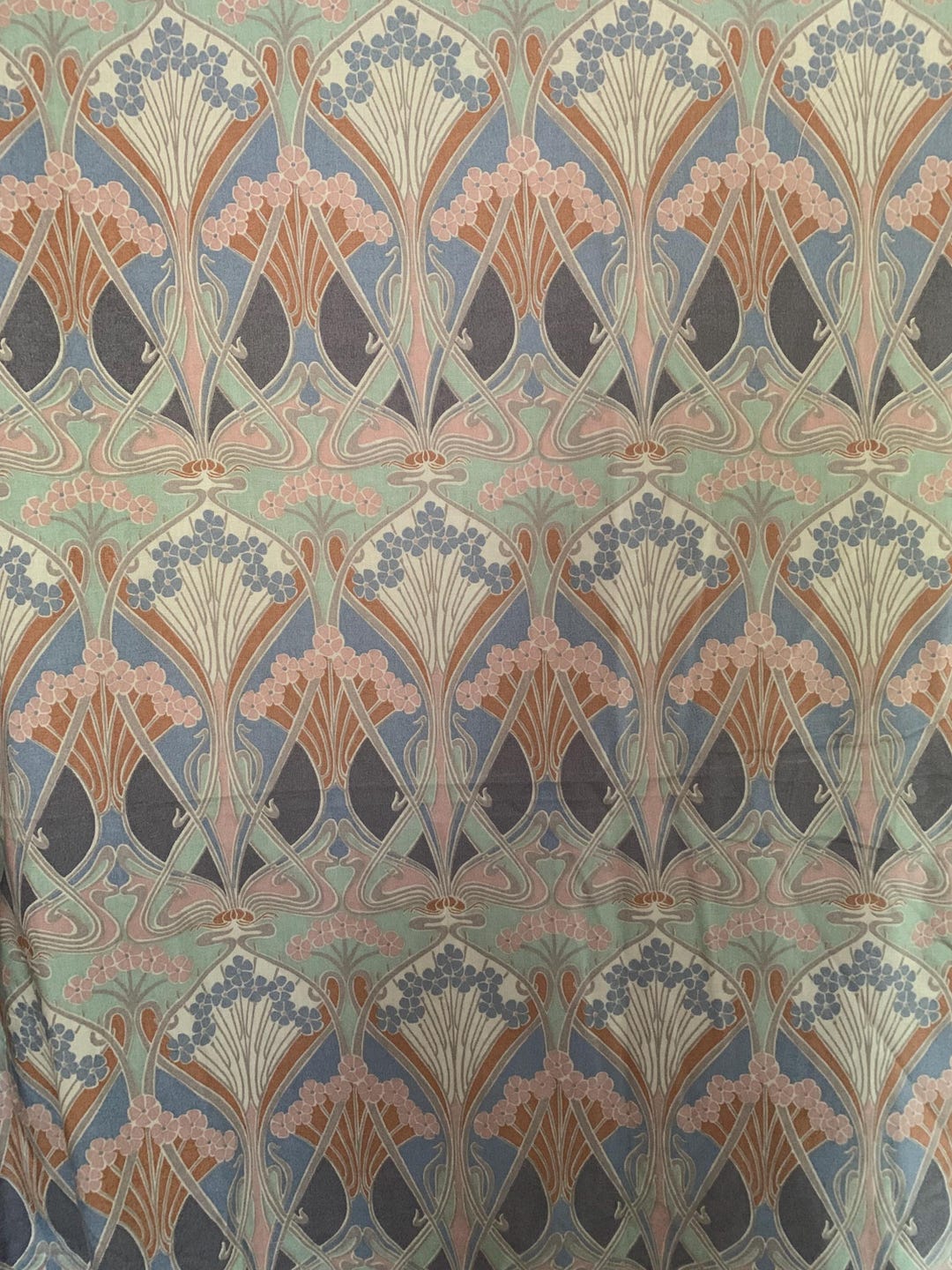 Vintage Liberty Curtain Fabric, Art Nouveau Design, Craft Supplies ...