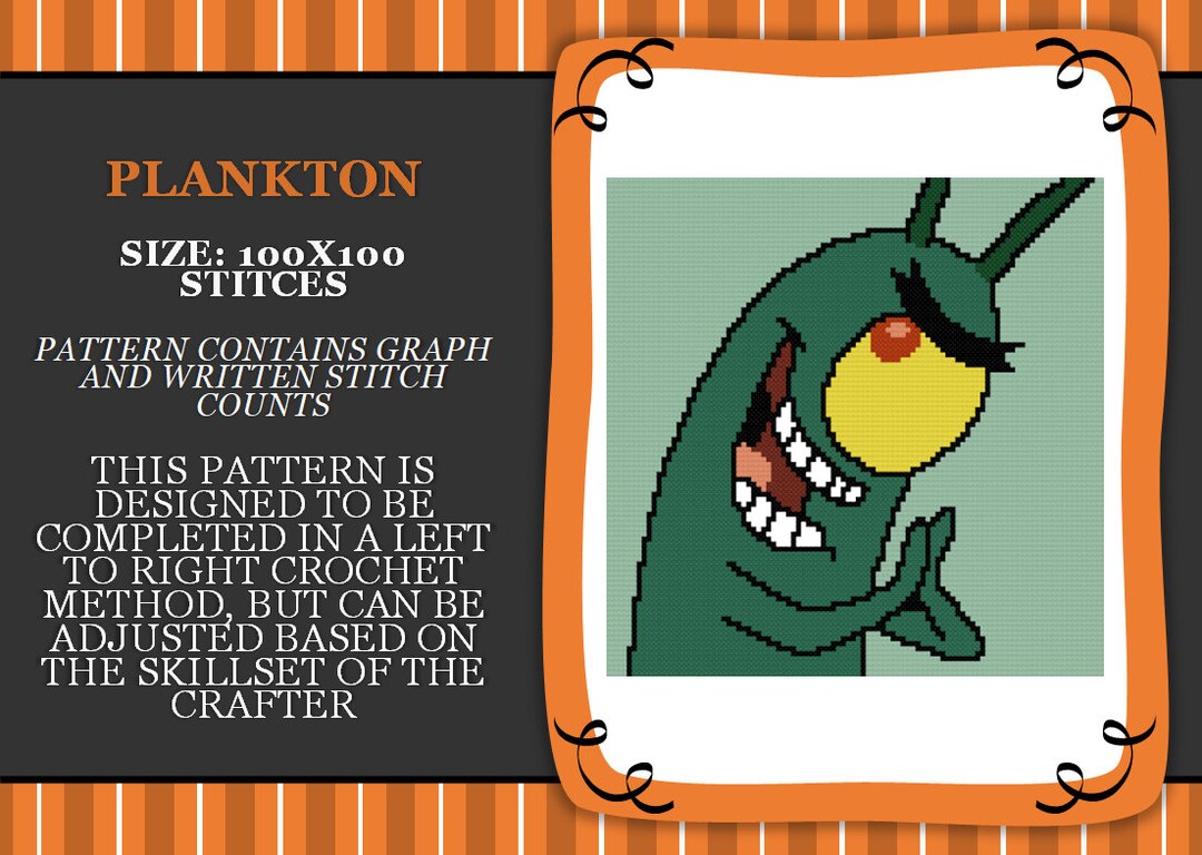 Plankton Graph PATTERN ONLY With Written Stitch Counts - Etsy