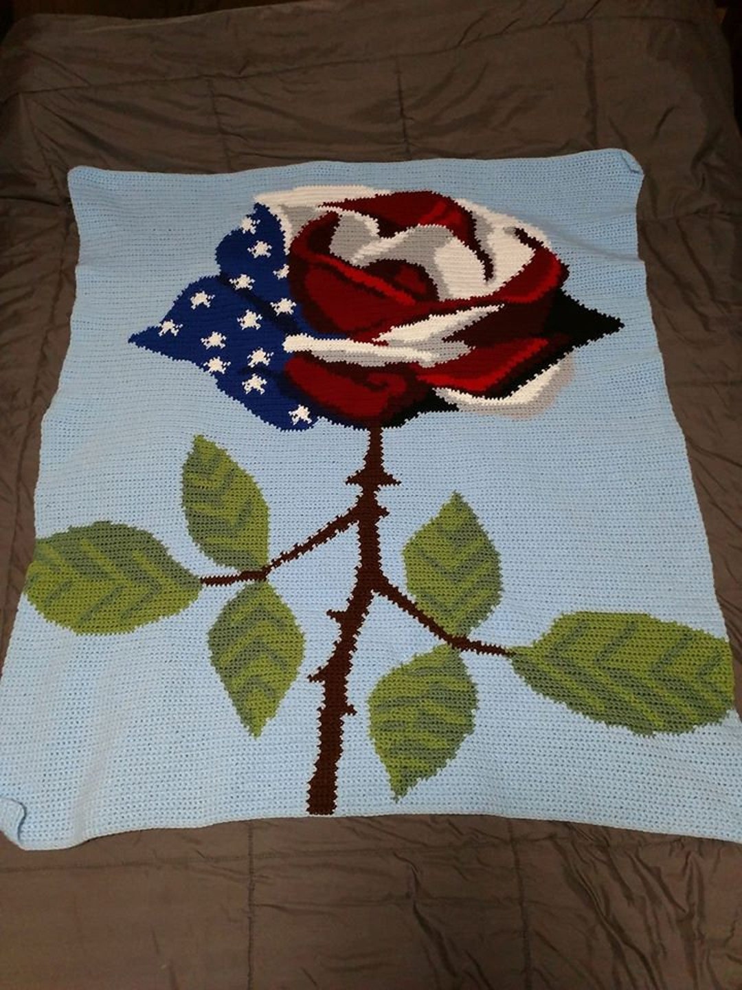 American Rose Graph PATTERN ONLY With Written Stitch Count - Etsy