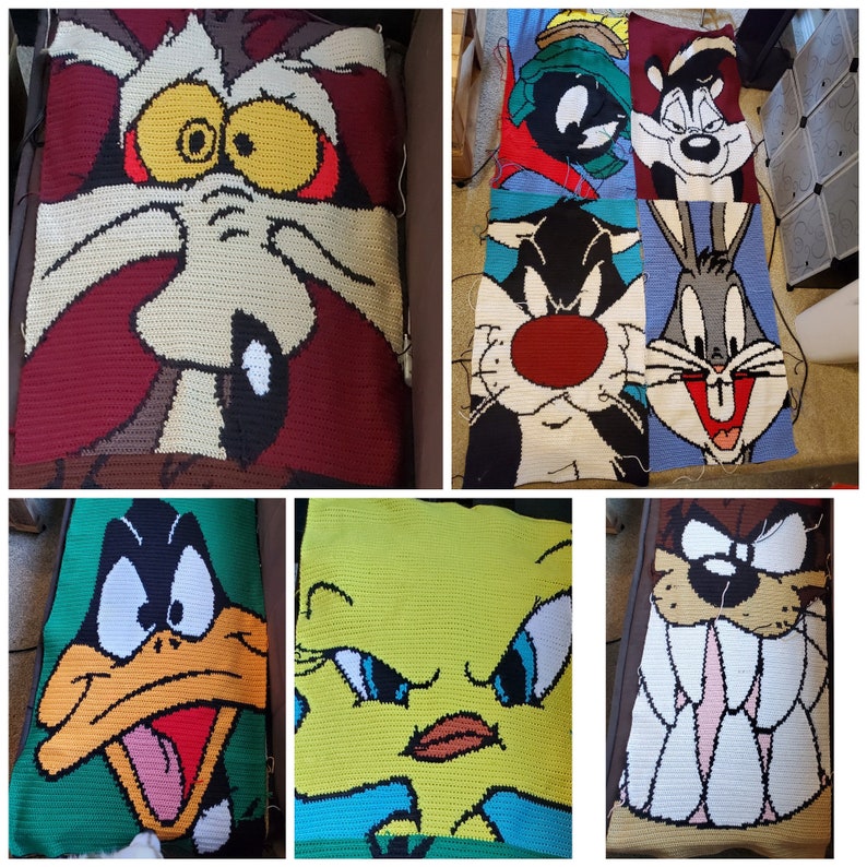 Looney Tunes Graphghan PATTERNS ONLY Bundle With Written - Etsy