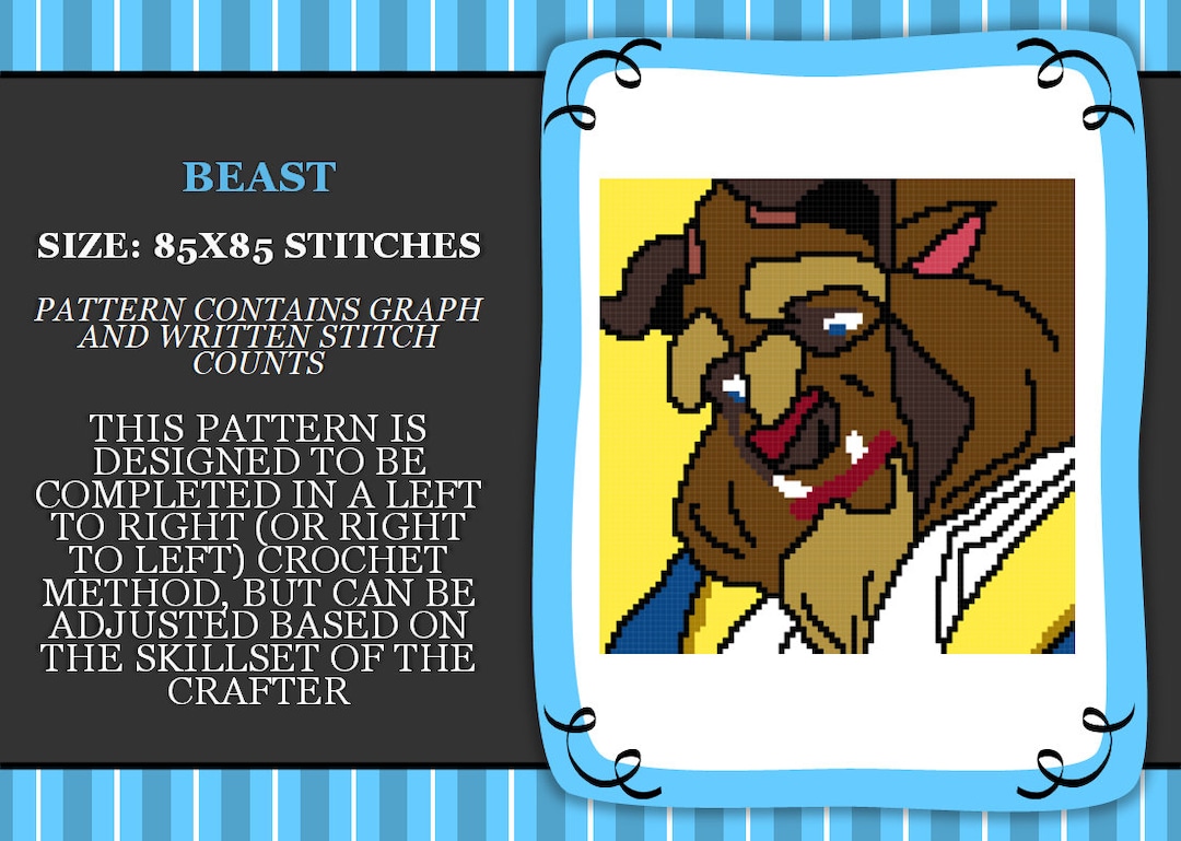 Beast Graph PATTERN ONLY With Written Stitch Counts - Etsy