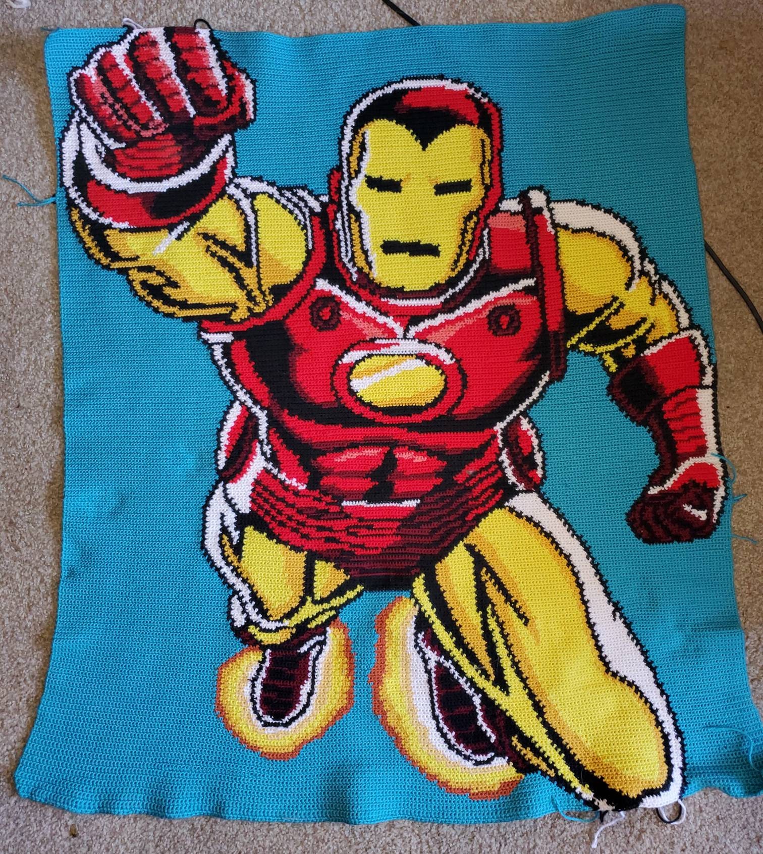 Minecraft Pixel Art Iron Man