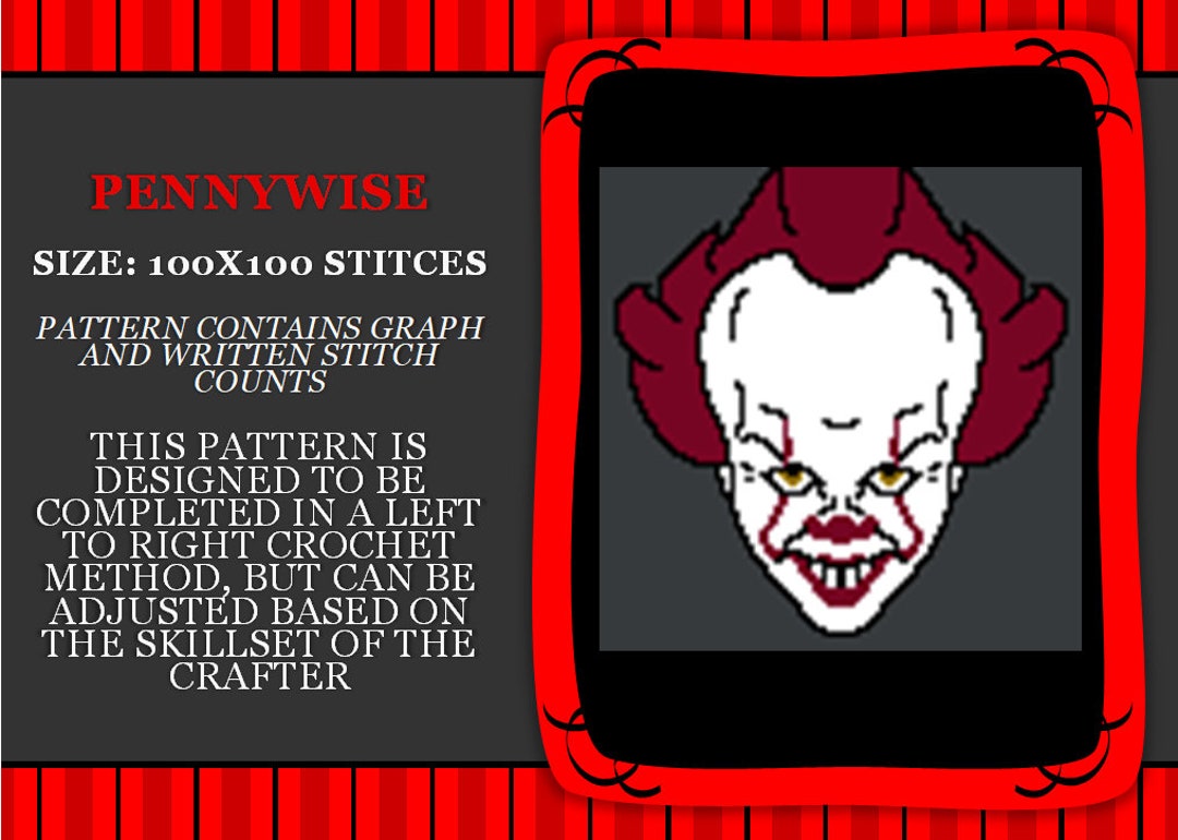 Pennywise Graph PATTERN ONLY With Written Instruction - Etsy