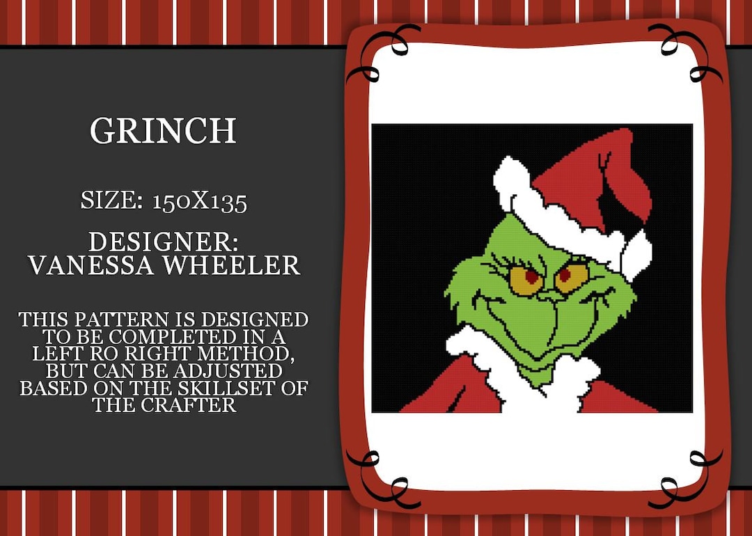 Grinch Graph PATTERN With Written Instruction - Etsy Canada