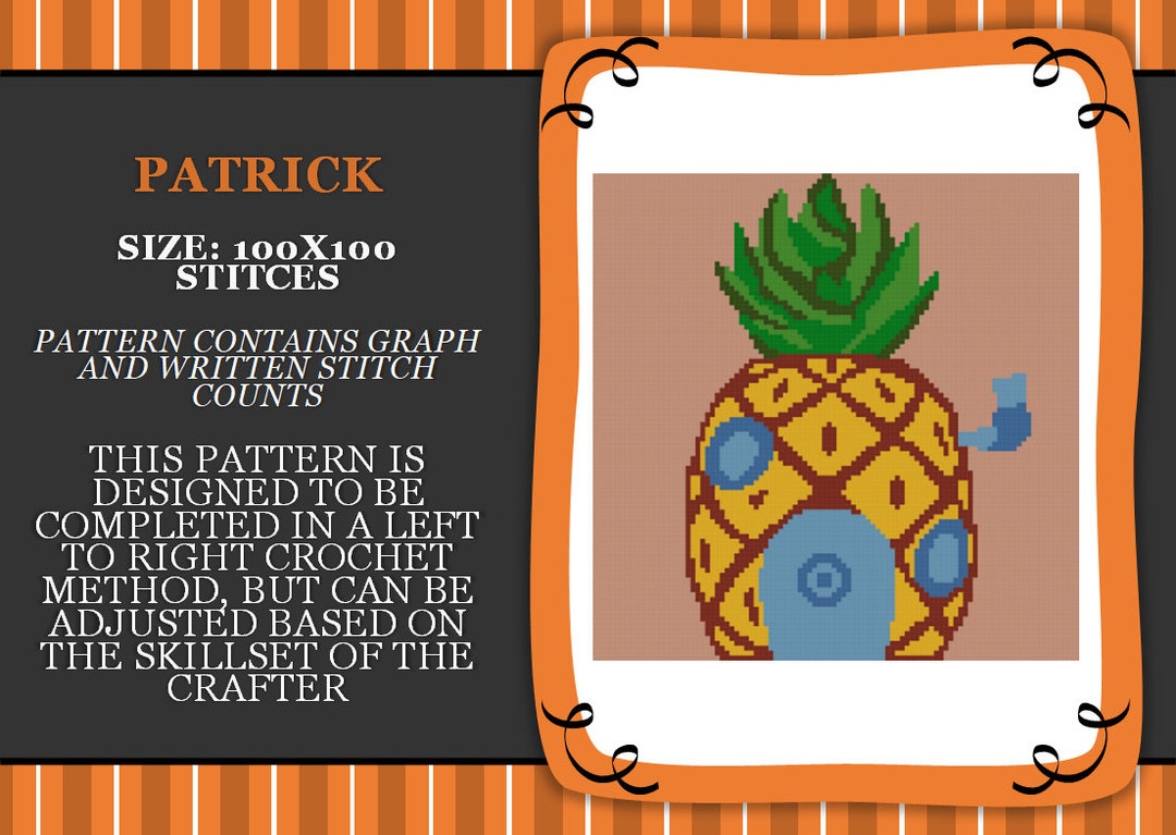 Pineapple Under the Sea Graph PATTERN ONLY With Written Stitch Counts ...