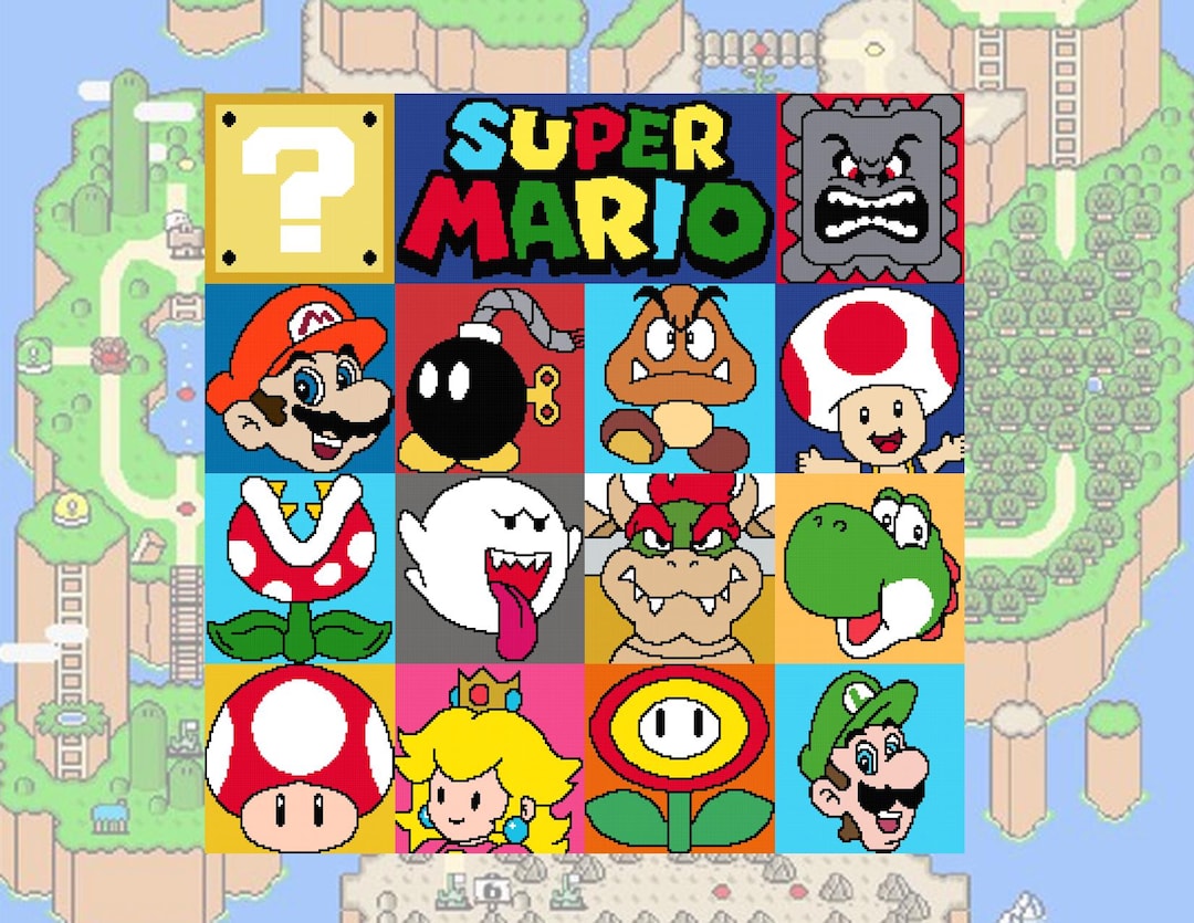 Super Mario Graphghan Bundle PATTERNS ONLY With Written Instruction - Etsy