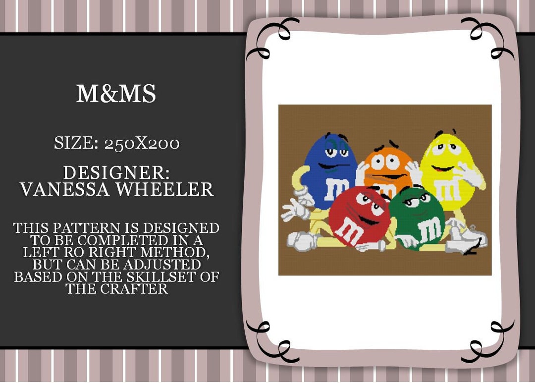 M&M Graph PATTERN With Written Instruction - Etsy