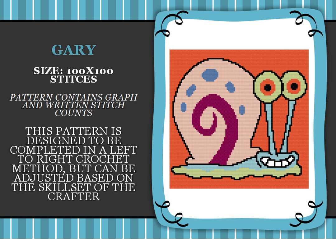 Gary Graph PATTERN ONLY With Written Stitch Counts - Etsy
