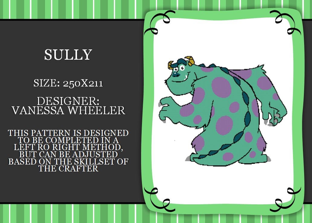 Sully Monsters Inc Sewing Pattern
