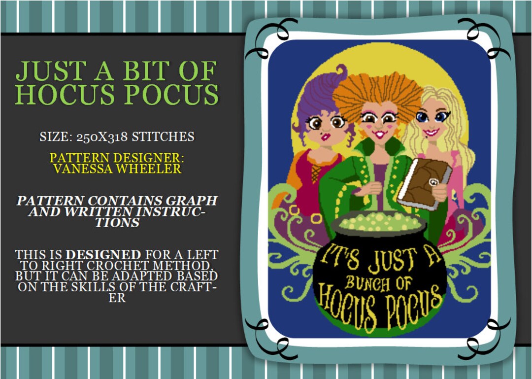 Hocus Pocus Graph PATTERN With Written Instruction - Etsy