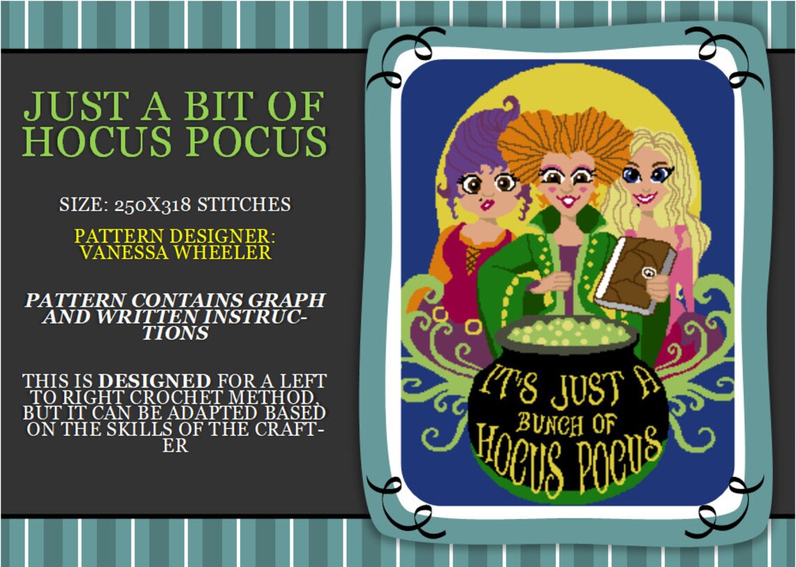 Hocus Pocus Graph PATTERN With Written Instruction - Etsy