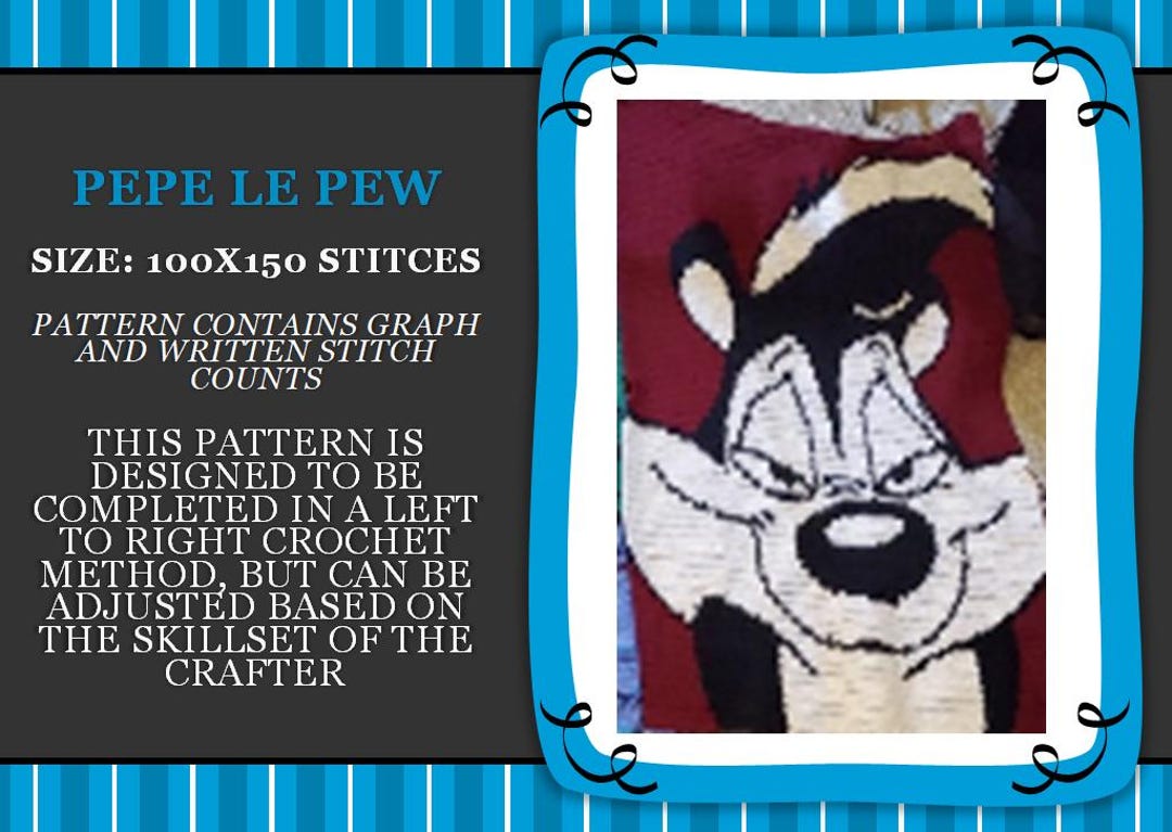 Pepe Graph PATTERN ONLY With Written Stitch Counts - Etsy