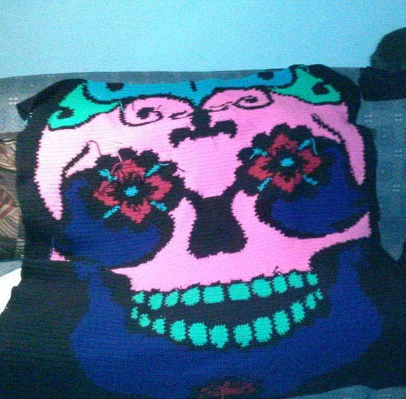 Sugar Skull Graph PATTERN ONLY With Written Instruction - Etsy