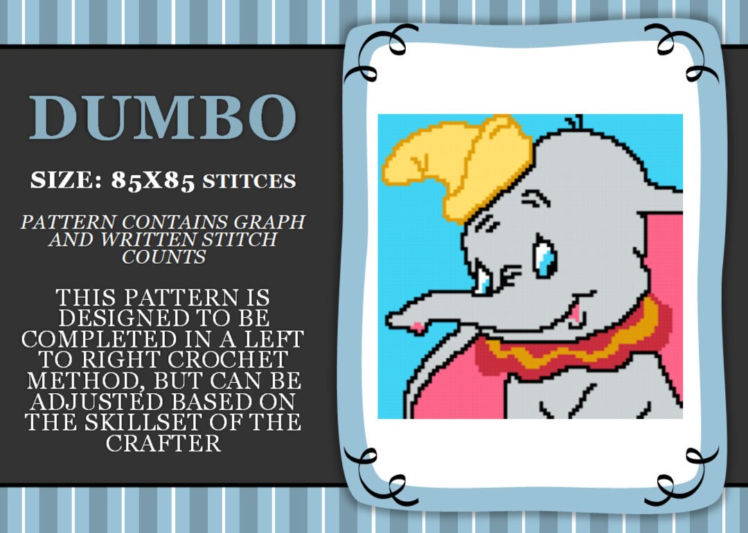 Dumbo Graph PATTERN ONLY With Written Stitch Counts - Etsy
