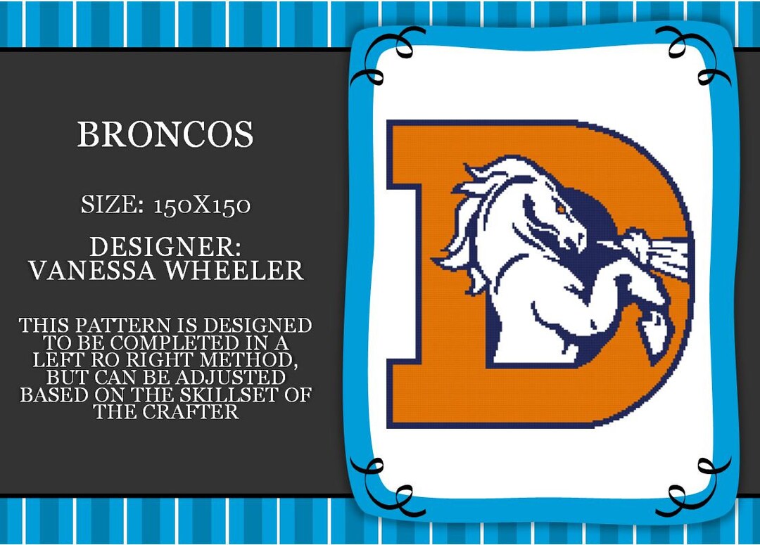 Broncos Graph PATTERN ONLY With Written Stitch Counts - Etsy