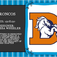 Denver Broncos Crochet Blanket Pattern: C2C Afghan (digital Download ...