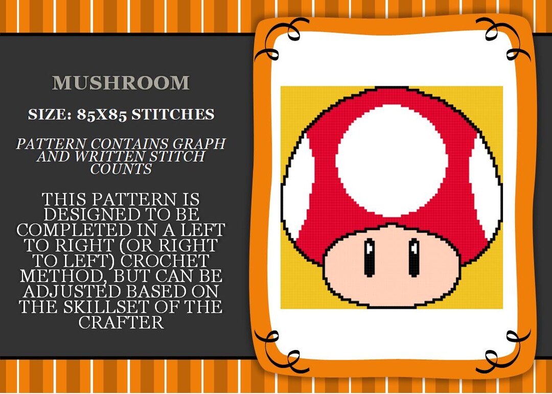 Mushroom Graph PATTERN ONLY With Written Stitch Counts - Etsy