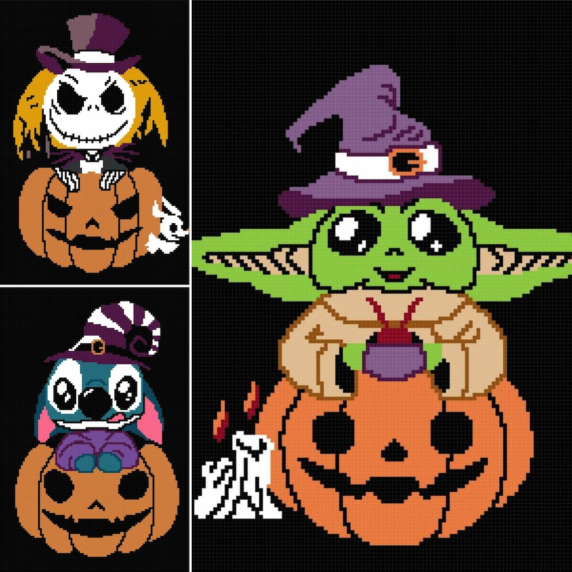 Halloween Graph Bundle PATTERNS ONLY With Written Instruction - Etsy