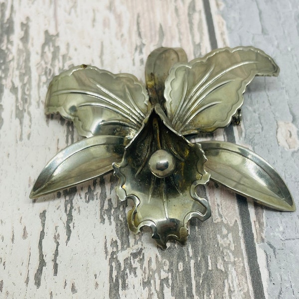 Orchid Brooch - Etsy UK