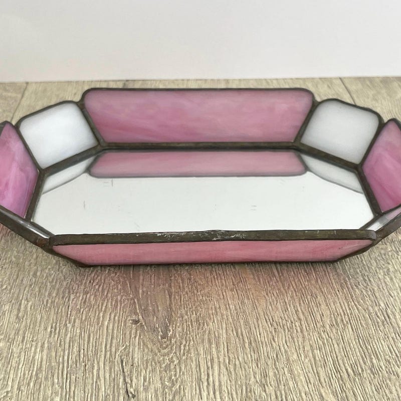 Pink Glass Tray - Etsy