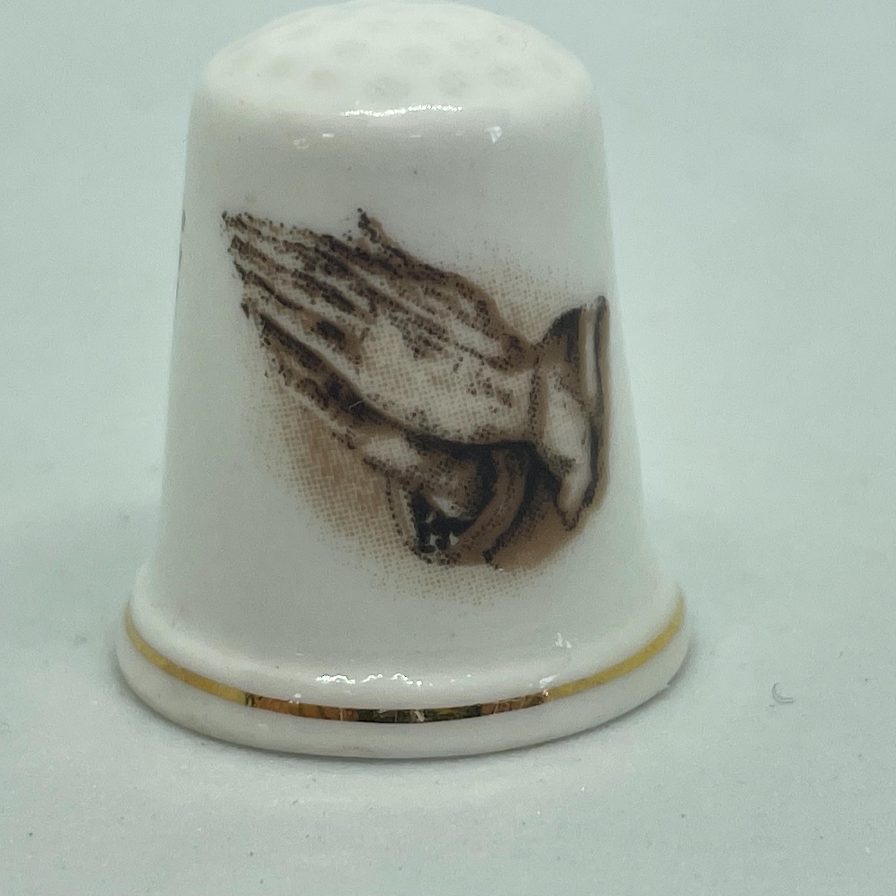 Vintage the Lord’s Prayer With Praying Hands Bone China Thimble - Etsy