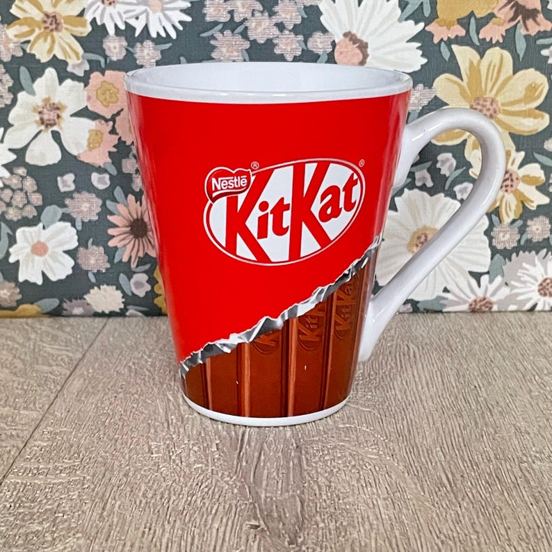 Vintage Kitkat Mug – Red Advertising Logo Cup - Etsy UK