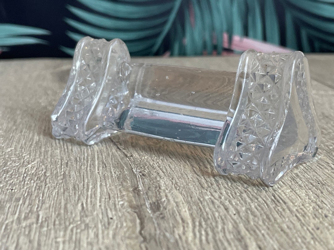 Antique Triangular Cut Crystal Glass Knife Rest With Fine Diamond ...