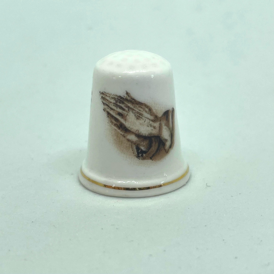 Vintage the Lord’s Prayer With Praying Hands Bone China Thimble - Etsy