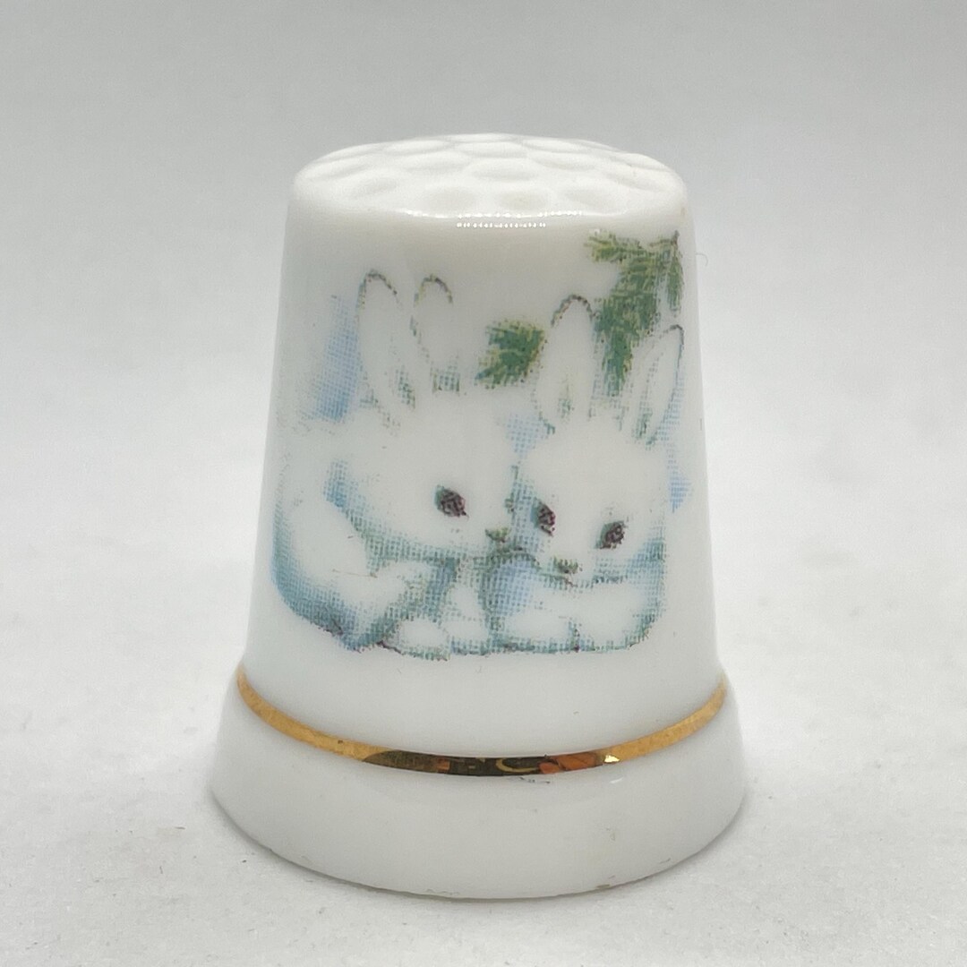 Vintage Moorhead Snow Babies Thimble – Winter Rabbits Collectible - Etsy