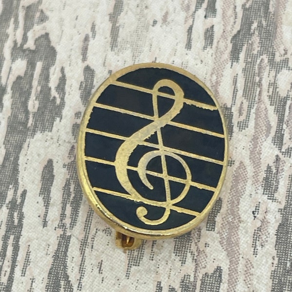 Treble Clef Brooch - Etsy UK