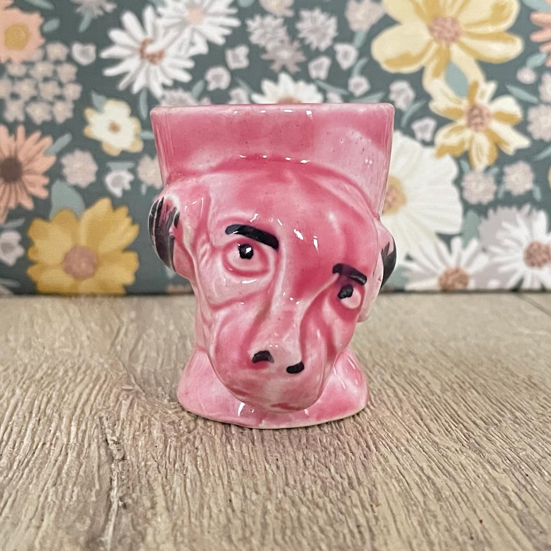 Novelty Pink Dog Egg Cup – Retro Longton Pottery Animal Ware - Etsy