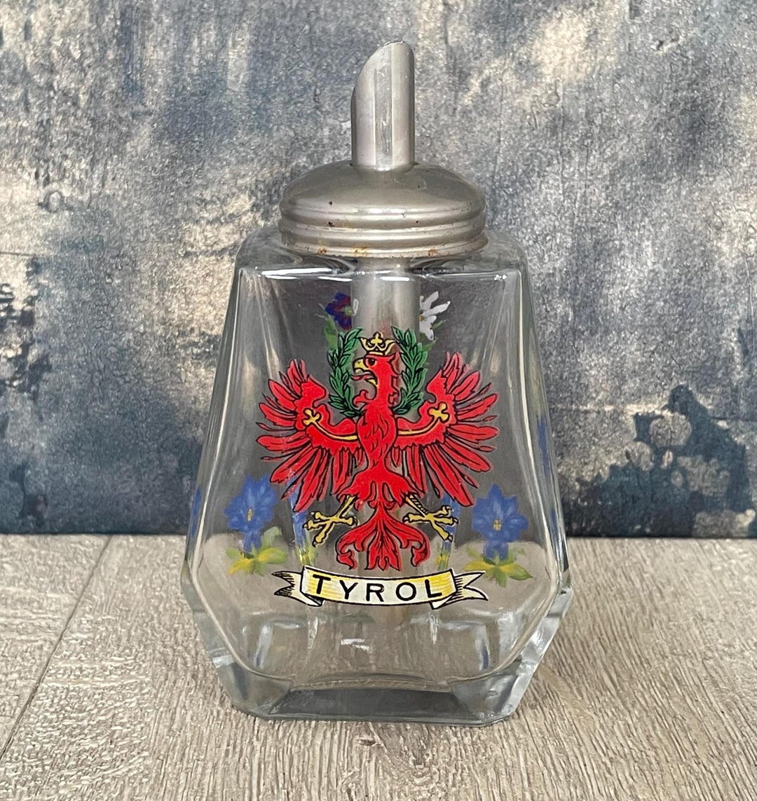 Red Eagle Glass Sugar Server - Vintage Souviner From Tyrol Austria - Etsy
