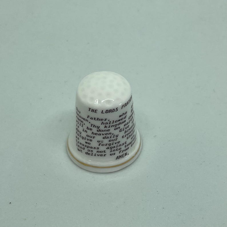 Vintage the Lord’s Prayer With Praying Hands Bone China Thimble - Etsy