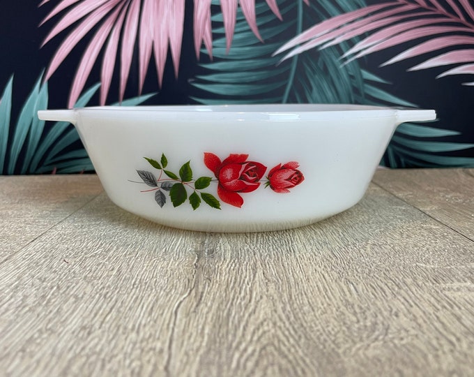Small Jaj Pyrex June Rose Casserole Dish Retro Dish With - Etsy