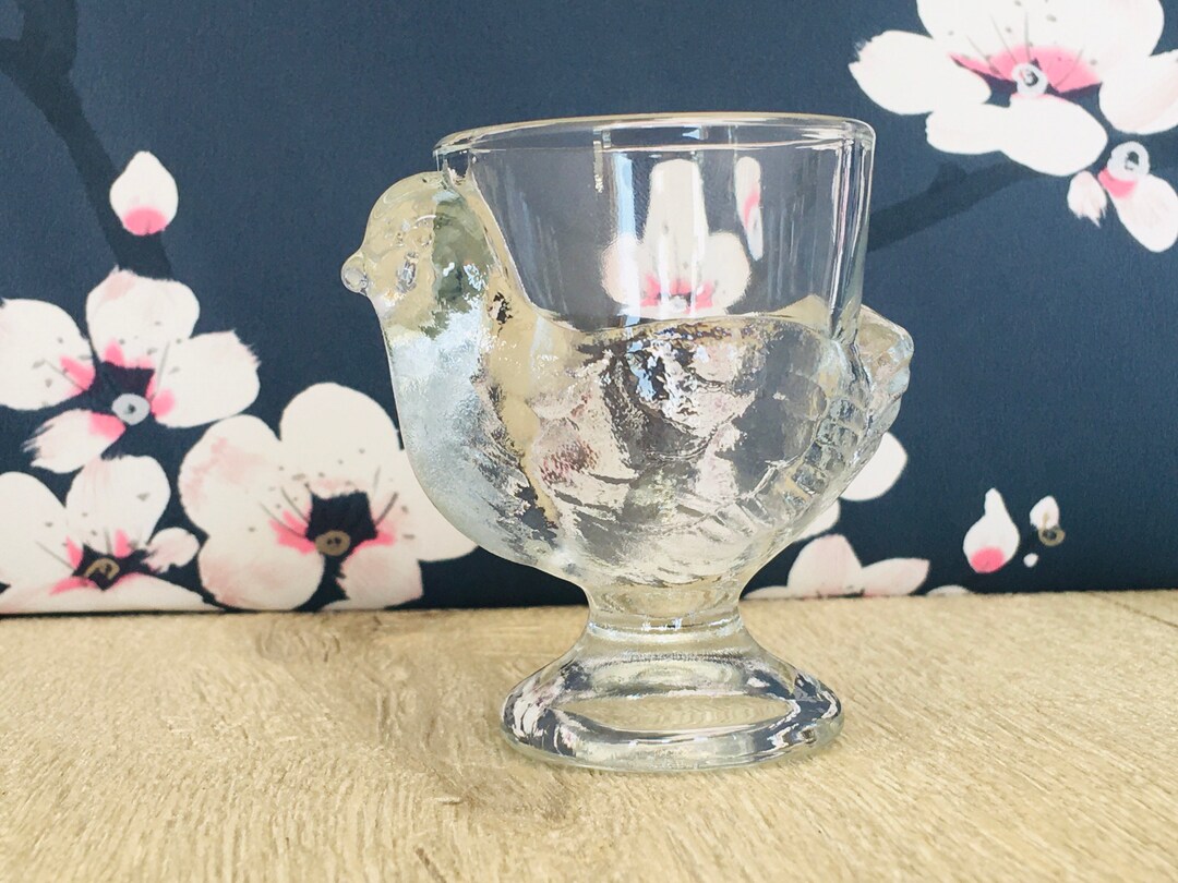 Glass Chicken Egg Cup , French Novelty Egg Cup, Fun Gift Ideas - Etsy