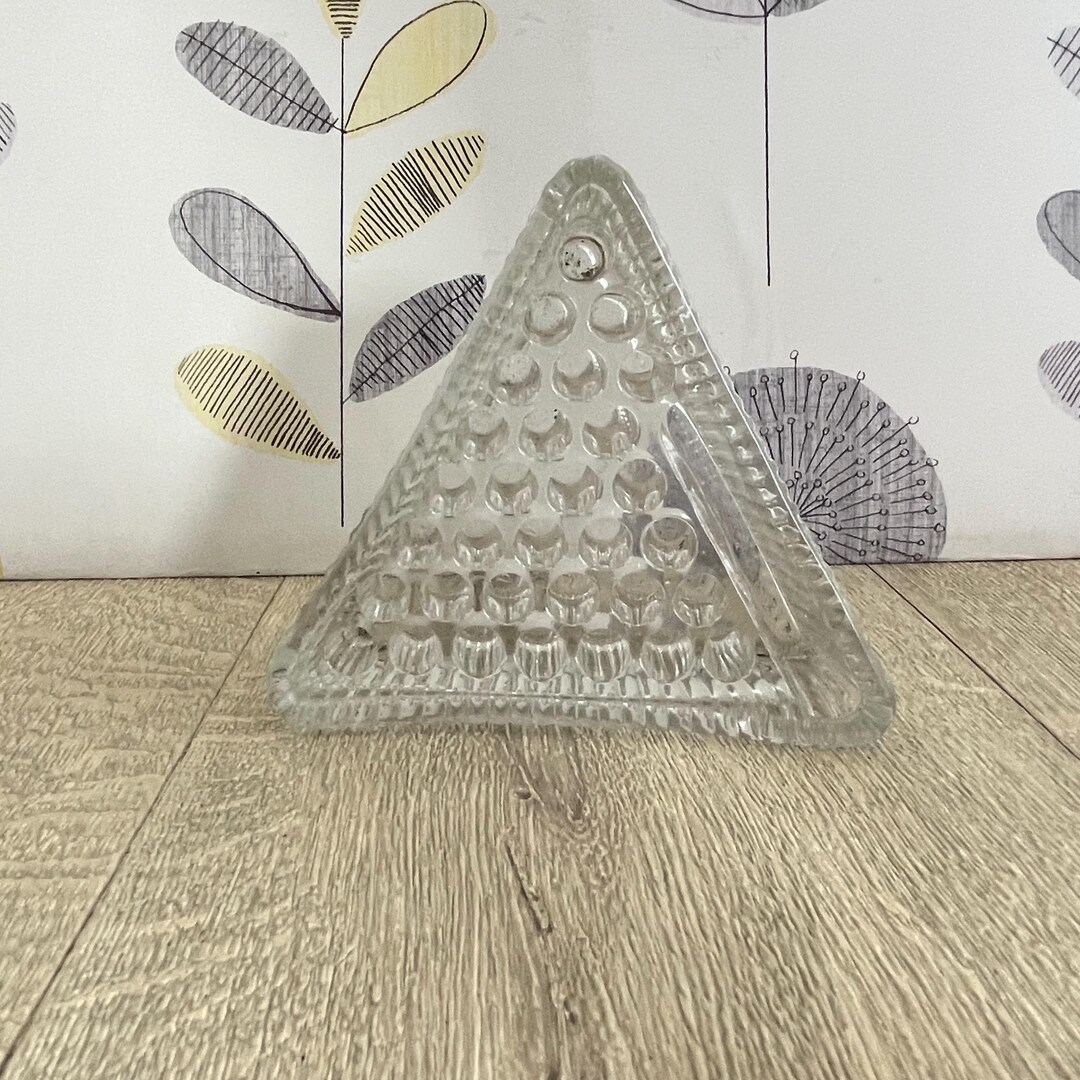 Ronson Triangular Glass Safely Ashtray - Vintage - Etsy