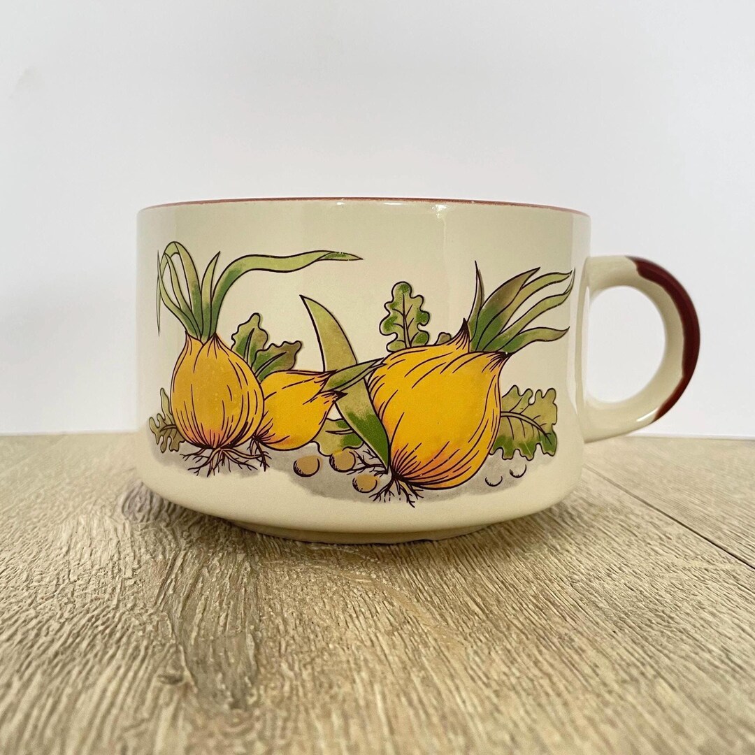 Retro Onion Design Serving Mug for Hot Soup - Etsy